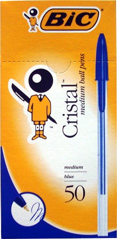 Independent Office Solutions » BIC Cristal Ballpoint Pens Medium Blue Box 50 8127961