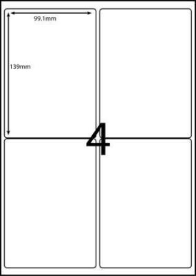 Independent Office SolutionsLa4/4Lcp A4 White Matt Laser Labels Freezer ...