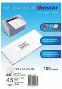 Independent Office Solutions » Unistat White Laser Multi Use Label 45 ...