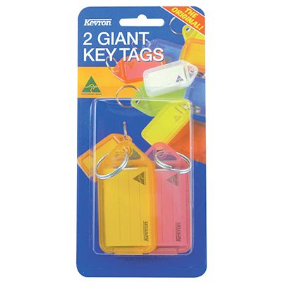 Independent Office Solutions » Key Tag Kevron Giant 2 Pack Assorted Colours