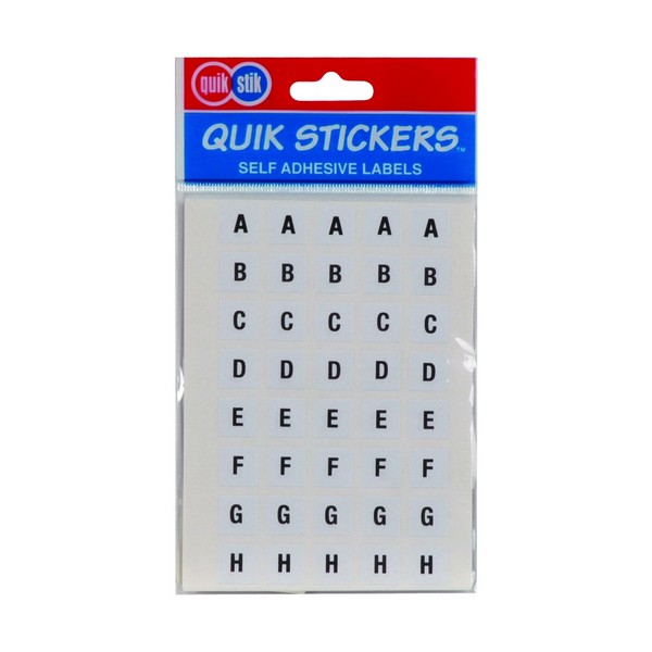 Label Quik Stik Alphabet 12MM PKT 160 Labels | Independent Office Solutions