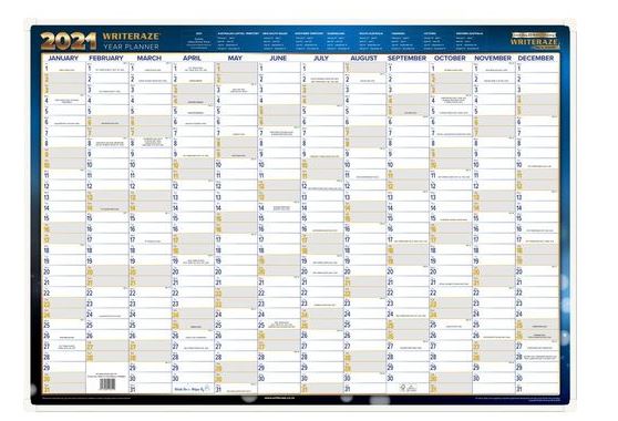 WRITERAZE 2023 LAMINATED WALL PLANNER QC2 500X700MM ROLLED ...