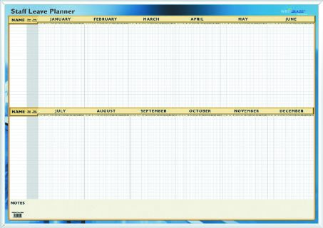 WRITERAZE STAFF LEAVE PLANNER 12 MONTHS UNDATED PERPETUAL SUPPLIED WITH ...