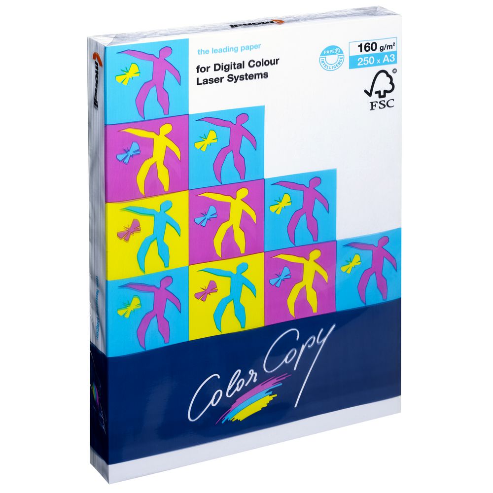 Independent Office Solutions Color Copy Mondi A3 160gsm White Paper 250 Sheets Uncoated Matt