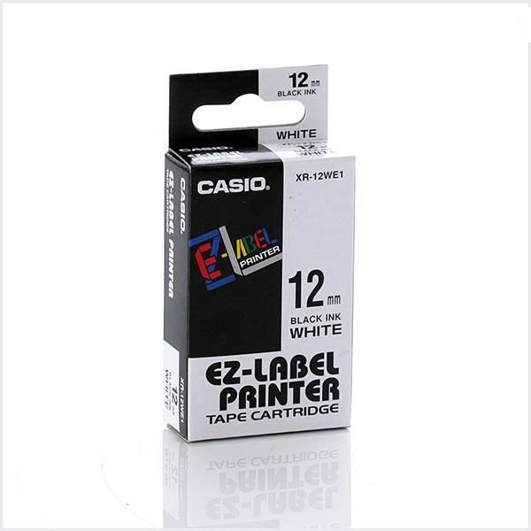 Casio Ez Label Tape 12MM Black On White | Independent Office Solutions