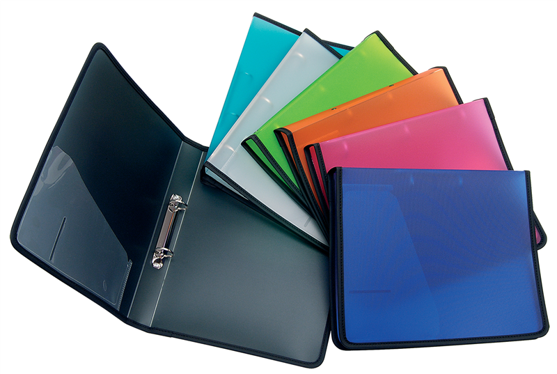 COLBY POP FABRIC EDGED TWO RING BINDER BLUE EACH | Independent Office ...