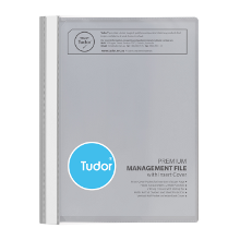 TUDOR A4 PREMIUM MANAGEMENT FILE GREY WITH INSERT COVER | Independent ...