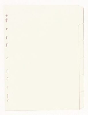 Manilla White Dividers A4 Punched 6 Tab Set | Independent Office Solutions