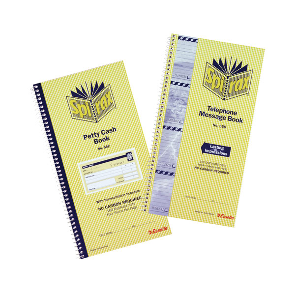 SPIRAX 551 MEMO BOOK NCR. 2 TO A VIEW. 80 LEAF. SIDE OPENING. 272X144MM ...