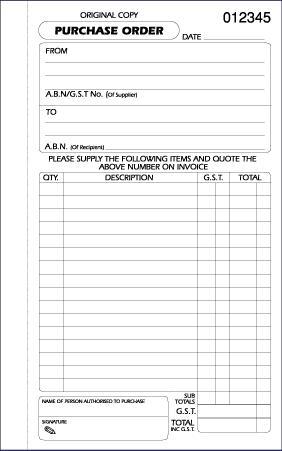 OFFICE LINE PURCHASE ORDER BOOK 100'S DUPLICATE CARBON 20CM X 12.5CM ...