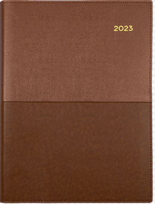 DIARY 2023 COLLINS A5 VANESSA 185.V90 DAY TO PAGE PU TAN | Independent ...