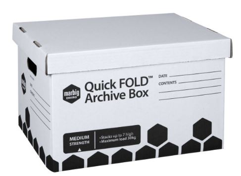 Marbig Quickfold Strong Archive Box Outside dimensions 420L x 320W x ...