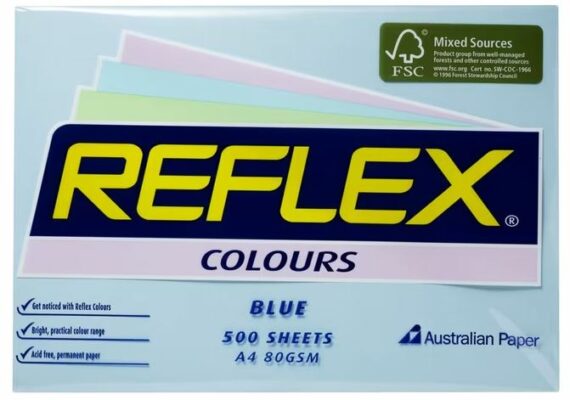 Independent Office Solutions » Reflex A4 blue copy paper 80gsm Ream of ...