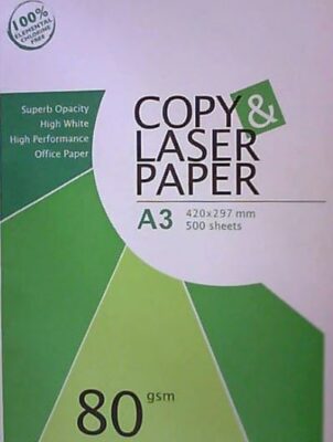 Independent Office SolutionsCopy & Laser A3 white 80GSM Copy Paper 500 ...