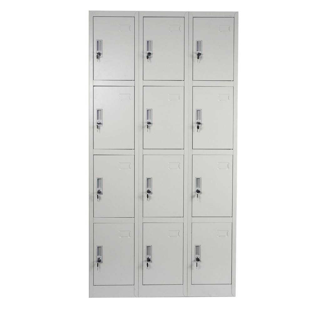 12 DOOR METAL STORAGE LOCKER – LIGHT GREY (WIDE FORMAT) GOPHD-LK312S ...
