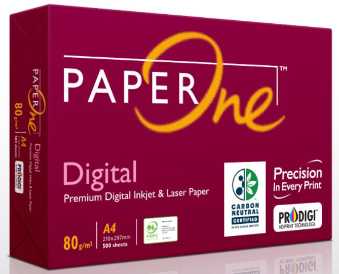 Paperone Digital A4 210x297mm 80GSM White Copy Paper Carbon Neutral and ...